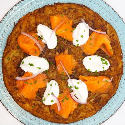 Smoked Steelhead Potato Rösti - Acme Smoked Fish