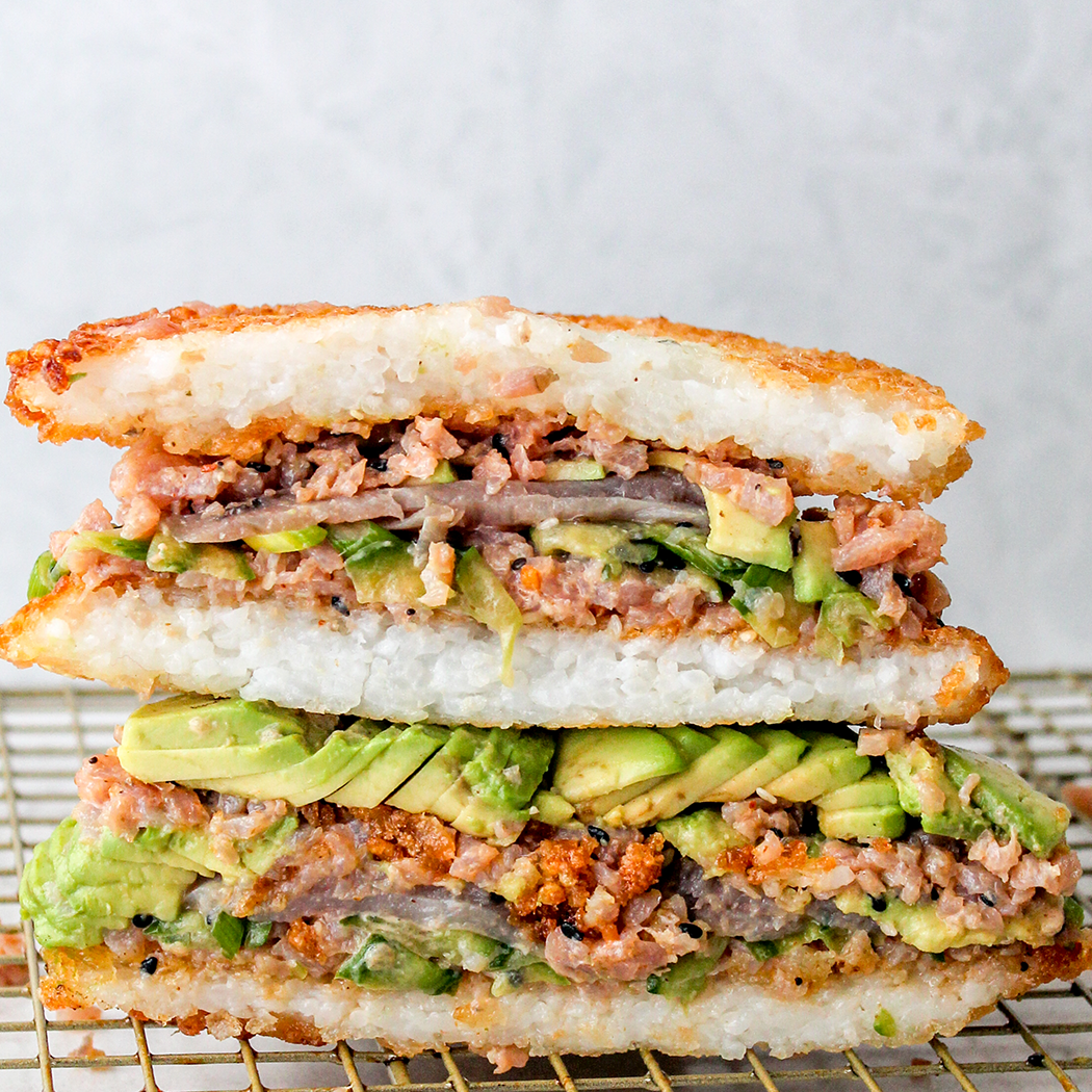 Crispy Rice Smoked Tuna Sandwich - Acme Smoked Fish