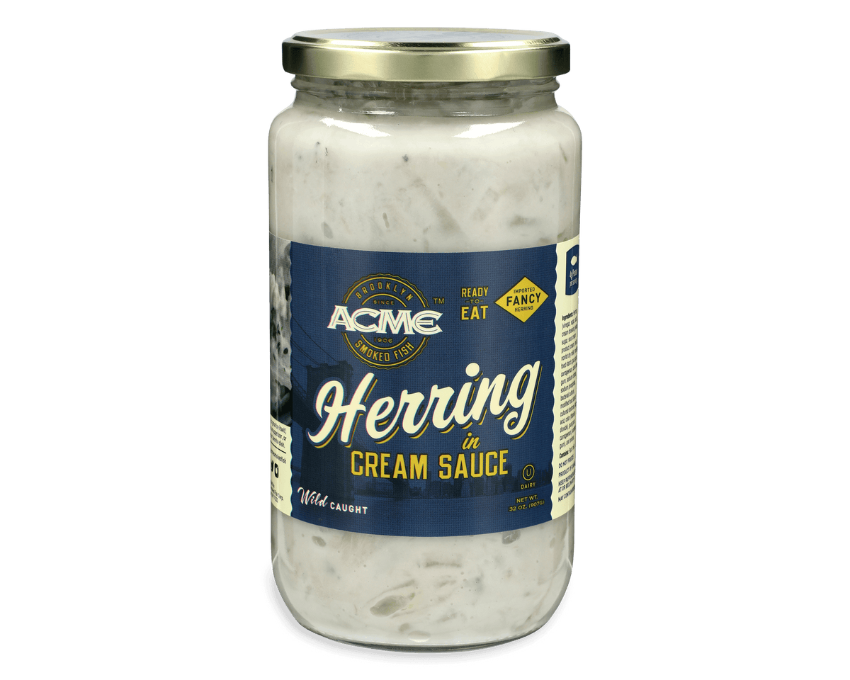 Herring in Cream (32 oz.) - Acme Smoked Fish