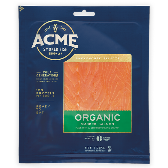 3 oz. Organic Smoked Salmon - Acme Smoked Fish