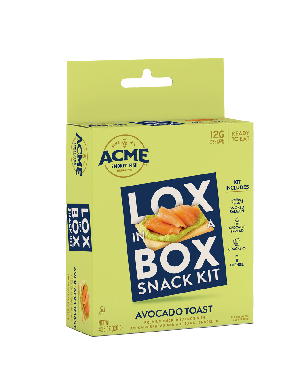 4.25 oz. Lox in a Box™ (Avocado) - Acme Smoked Fish