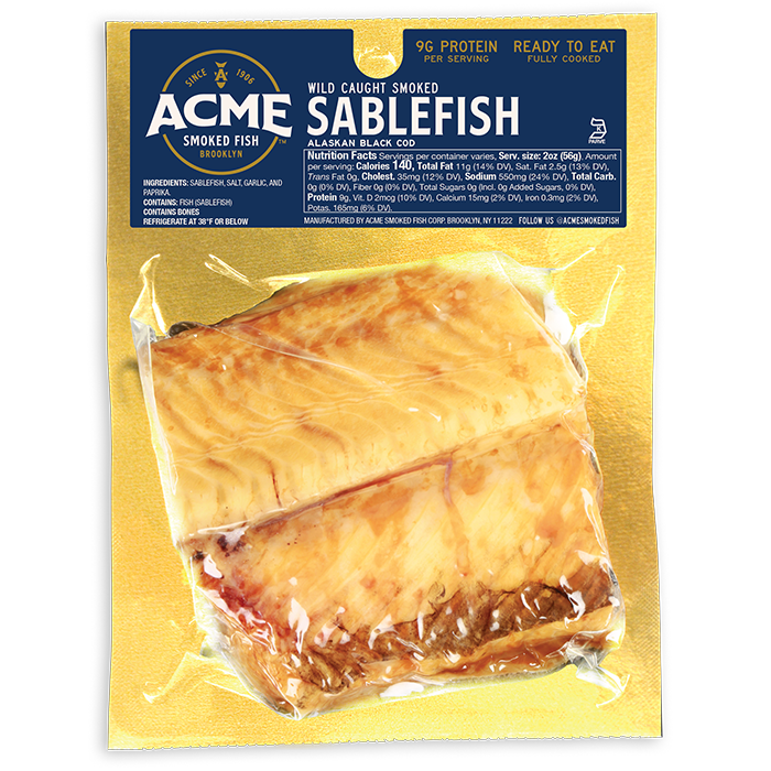 Wild Caught Hot Smoked Sablefish - Acme Smoked Fish